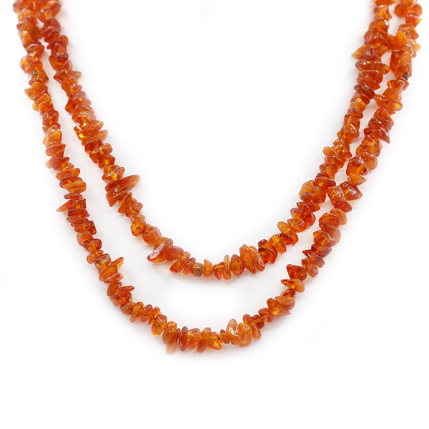 Gems en Vogue One-of-a-Kind Double Strand Baltic Amber Free Form Chip
