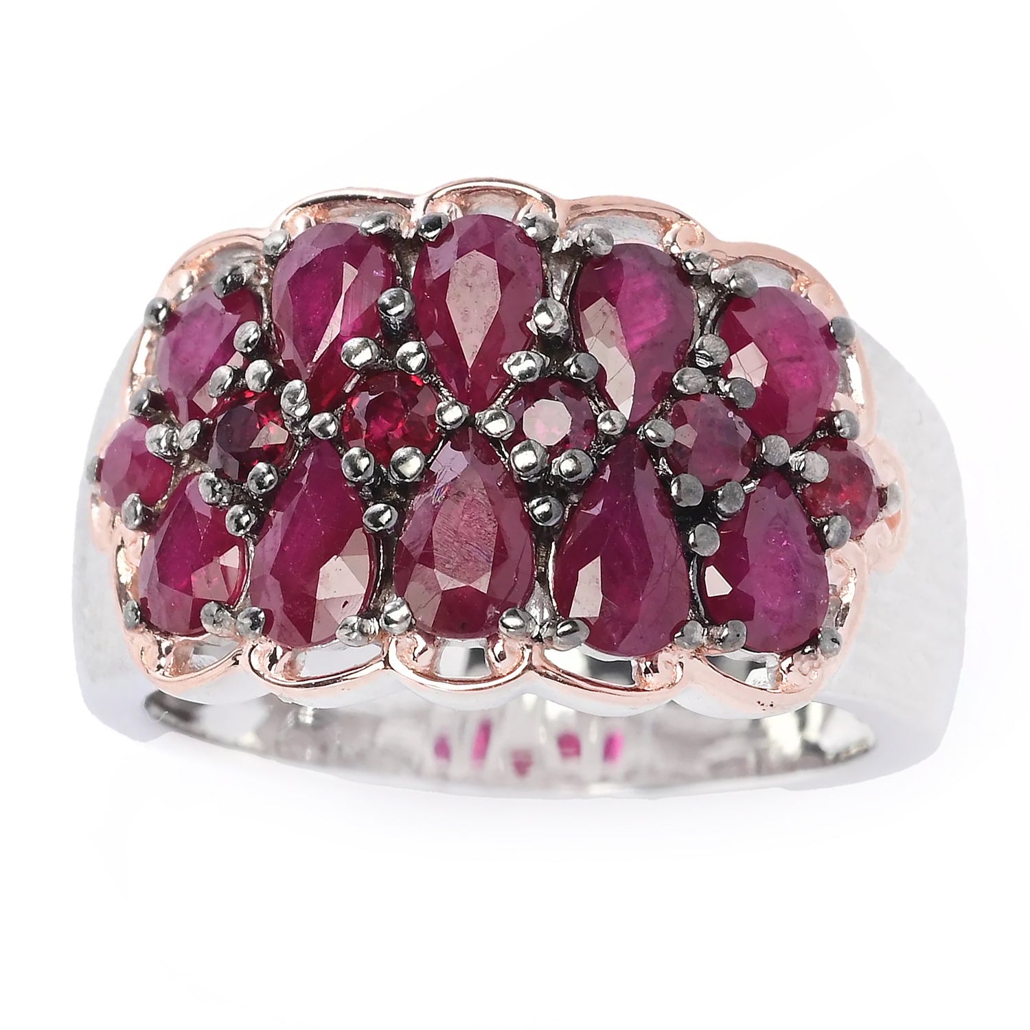 Gems en Vogue 2.33ctw Tanzanian Ruby Band Ring