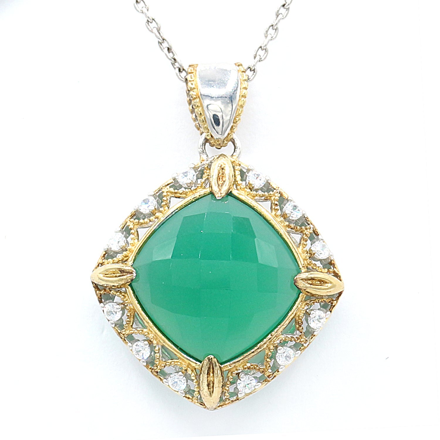 Signity Choice of Chalcedony & Cubic Zirconia Pendant